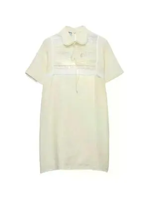 Prada Embroidered Linen Mini-dress