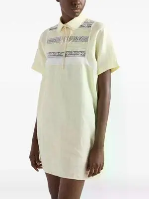 Prada Embroidered Linen Mini-dress