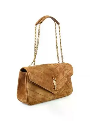 Saint Laurent Loulou Medium In Matelassé Suede