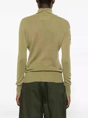Ermanno Scervino Lace-appliqué Roll-neck Sweater