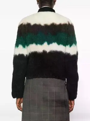 Sacai Zigzag Knit Cropped Jacket