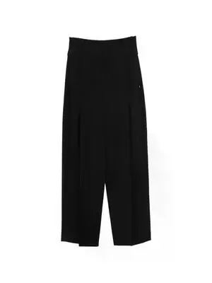 Sportmax Pleated Wide-leg Trousers - Black