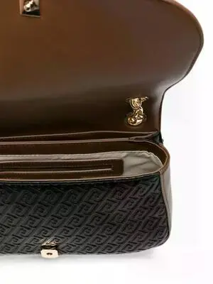 Liu Jo Monogram-embossed Stripe-detail Shoulder Bag