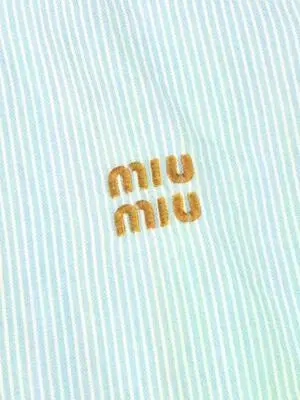 Miu Miu Striped Logo Jacket