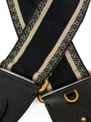 Dior Embroidered Leather-trim Shoulder Strap