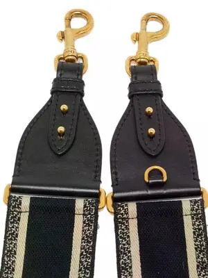 Dior Embroidered Leather-trim Shoulder Strap