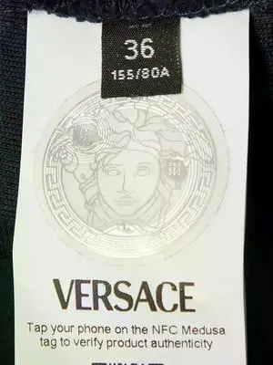 Versace Logo-embroidered Cropped Hoodie