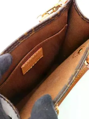LOUIS VUITTON 2020 Petite Sac Plat Monogram Handbag - Brown