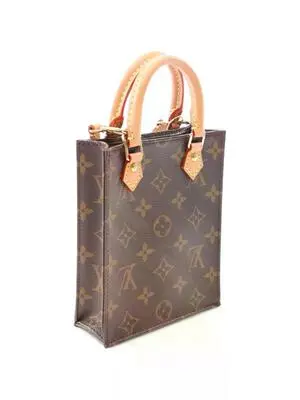 LOUIS VUITTON Petite Sac Plat Monogram Handbag