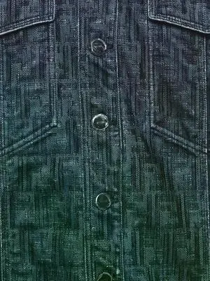 Fendi Ff-motif Denim Jacket And Jeans Set
