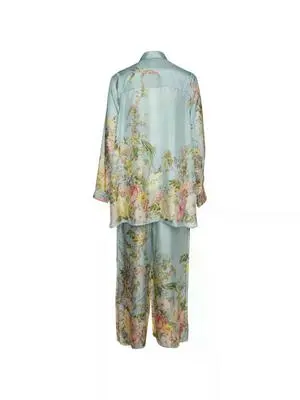 Zimmermann Floral-print Silk Shirt And Trousers Set