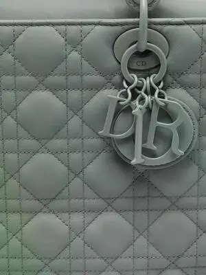 Dior 2019 Large Lady Dior Tote Bag Grey