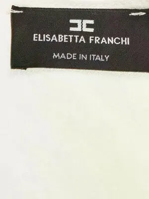 Elisabetta Franchi Plunge Neck Scalloped-tier Mini Dress