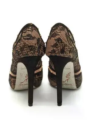 Rene Caovilla Lace Pearl-embellished Pumps
