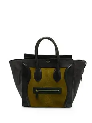 Celine 2012 Mini Luggage Leather Tote Bag - Black
