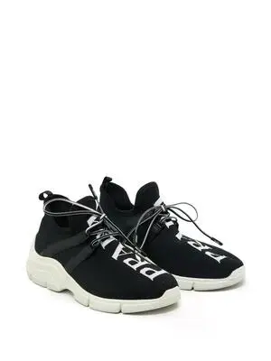 Prada Xy Logo Knit Sneakers