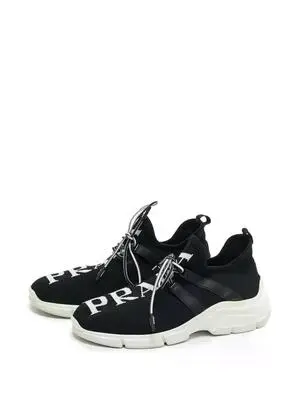 Prada Xy Logo Knit Sneakers