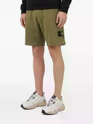 Stone Island Logo-patch Drawstring Shorts - Green
