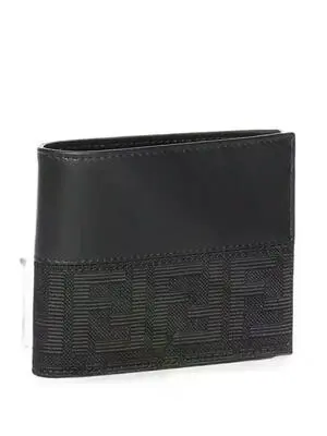Fendi Ff Logo Leather Wallet