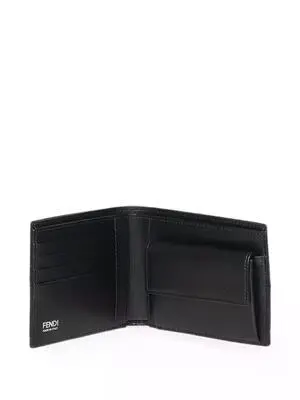 Fendi Ff Logo Leather Wallet