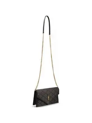 Saint Laurent Paris Chain Wallet In Satin