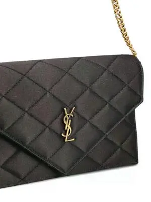 Saint Laurent Paris Chain Wallet In Satin