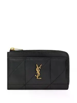 Saint Laurent Jamie Zip Card Case In Lambskin