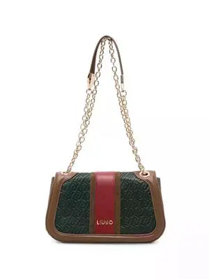 Liu Jo Monogram-embossed Panelled Shoulder Bag - Green