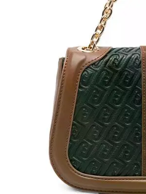 Liu Jo Monogram-embossed Panelled Shoulder Bag - Green