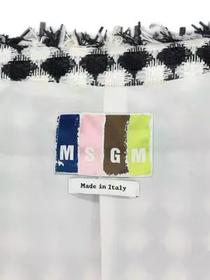 MSGM Tweed Frayed Coat