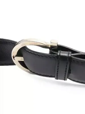FERRAGAMO 2010s Gancini-buckle Leather Shoulder Bag