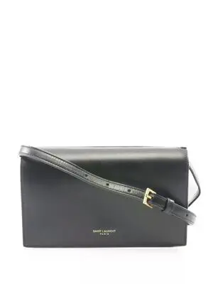 Saint Laurent 2010s Leather Shoulder Bag - Black
