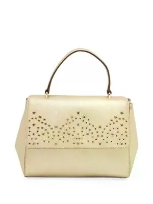 Dkny Eyelet Flap Top-handle Bag - Gold