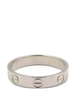 Cartier 18k White Gold Mini Love Ring - Silver