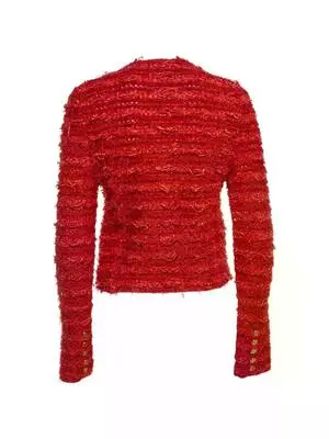 Balmain Tweed Button-embellished Zip-up Jacket