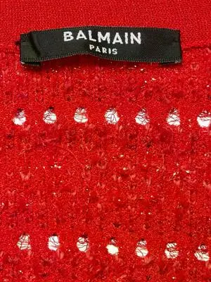 Balmain Tweed Button-embellished Zip-up Jacket