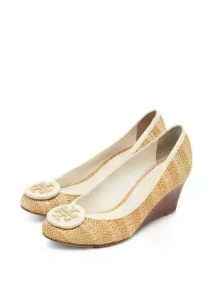 Tory Burch Reva Woven Wedge Pumps