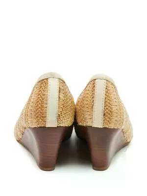 Tory Burch Reva Woven Wedge Pumps