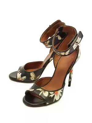 Givenchy Shark Lock Floral-print Sandals