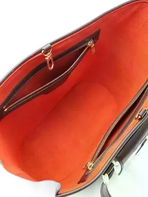 LOUIS VUITTON 2009 Damier Ebène Manosque Pm Tote Bag