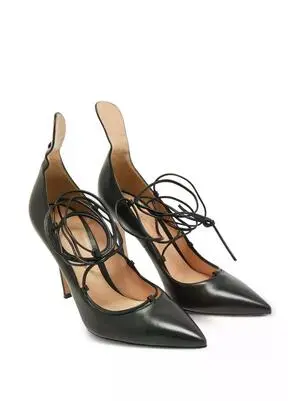 GIANVITO ROSSI Pointed Toe Lace-up Stiletto Heel Pumps