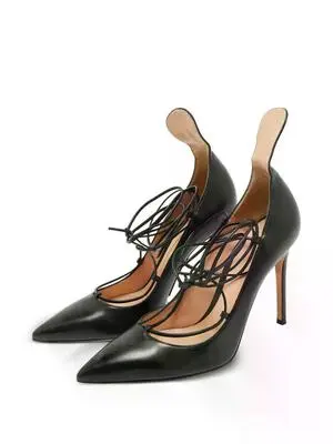 GIANVITO ROSSI Pointed Toe Lace-up Stiletto Heel Pumps