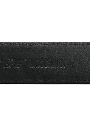Moschino Classic Logo-plaque Leather Belt