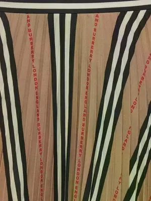 Burberry Printed Plissé Midi Skirt
