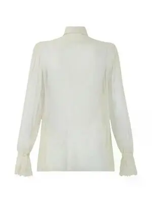 Alberta Ferretti Layered Ruffled Silk Shirt