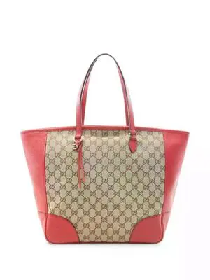Gucci 2000s Bree Gg Canvas Tote Bag - Red