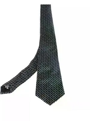 Giorgio Armani Diagonal-stripe Silk Tie - Blue