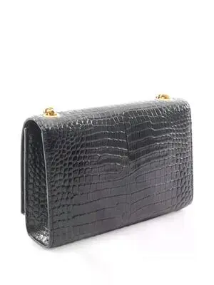 Saint Laurent 2010s Kate Croc-embossed Shoulder Bag