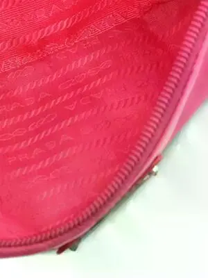Prada Tessuto Logo Plate Pouch