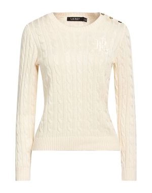 Ralph Lauren Cotton Viscose Cable-knit Crewneck Sweater - Cream